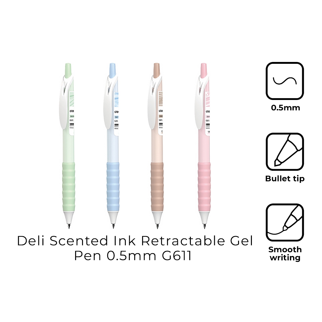 Deli G611 Scented Ink Retractable Gel Pen 0.5mm | Shopee Philippines