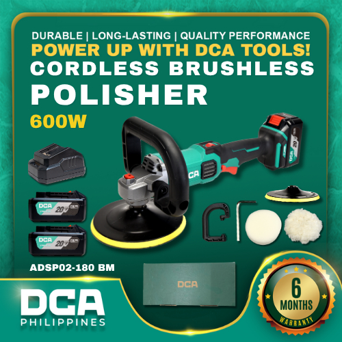 DCA ADSP02-180 Cordless Brushless Polisher 600W | Professional Power ...