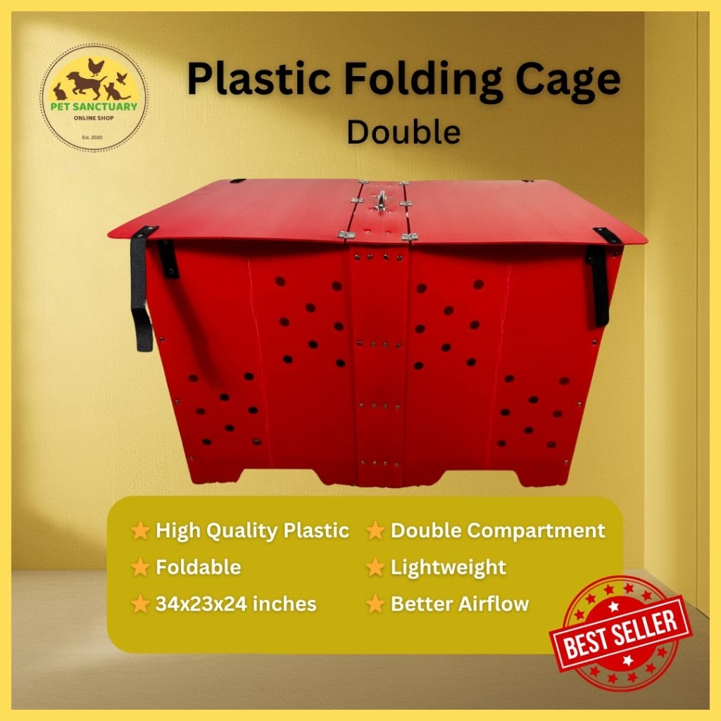 Plastic Folding Cage / Derby box / Cage For Chicken / 2 Compartments ...