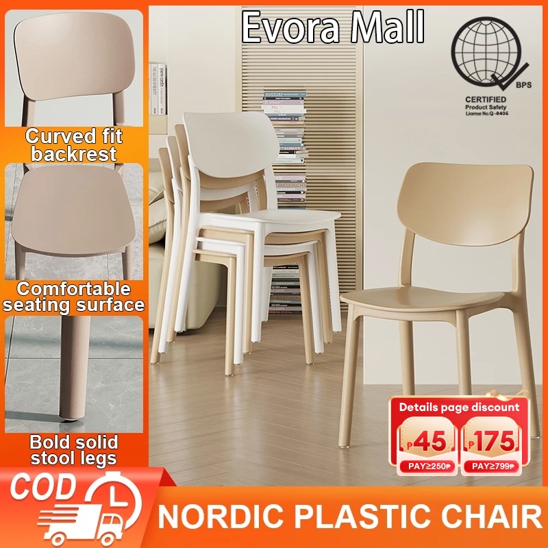 Evora Nordic Plastic Chair Study Chair Dining Chairs Furniture ...
