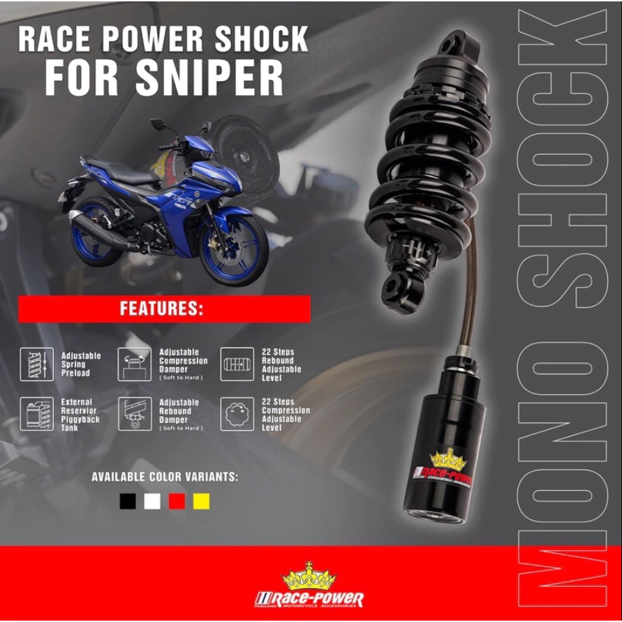 RACE POWER SNIPER 150 SHOCK 205mm (Original Thailand) | Shopee Philippines
