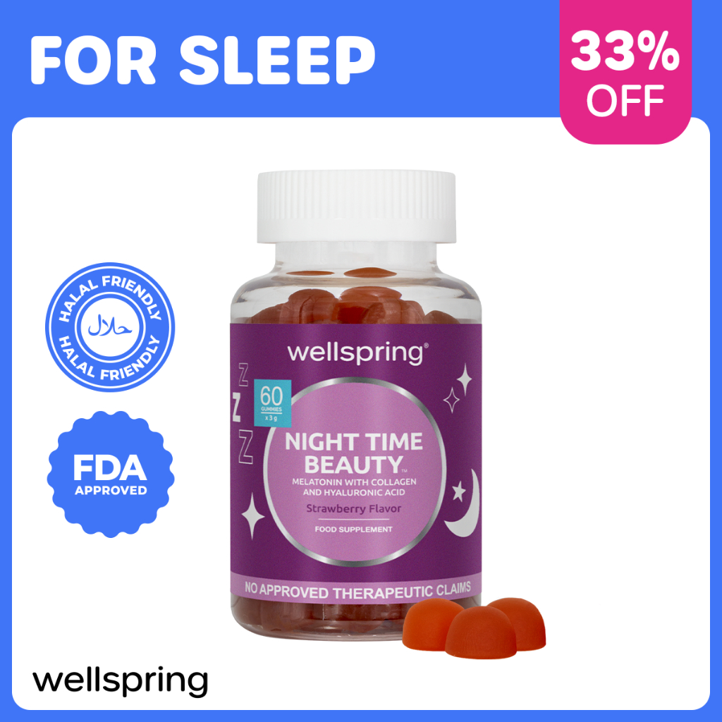 Night Time Beauty Melatonin Collagen Gummies for Restful Sleep Anti ...