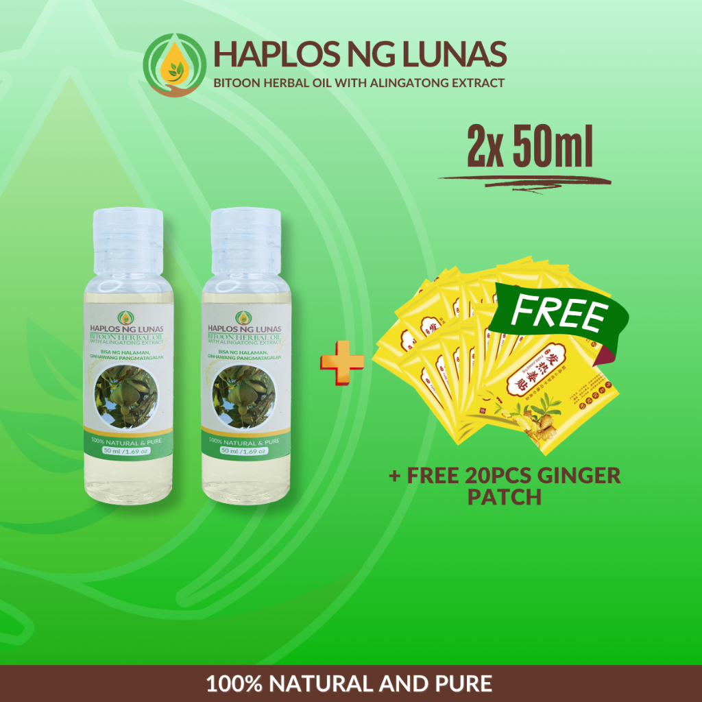 Haplos ng Lunas - Bitoon Herbal Oil with Alingatong Extract Oil ...