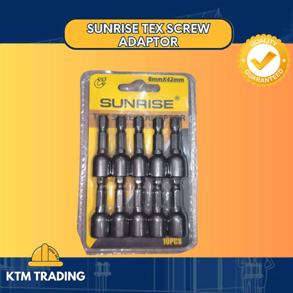 SUNRISE TEX SCREW ADAPTOR 10 PCS 8MMX42MM | Shopee Philippines