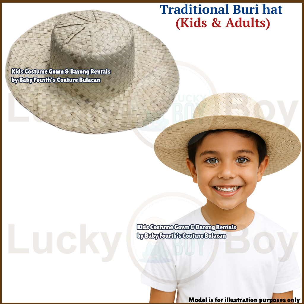 Buwan ng Wika Traditional Buri Hat Filipino Salakot for Kids & Adult ...