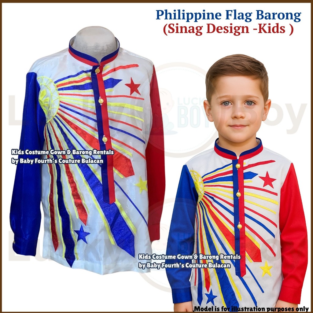 Buwan ng Wika Traditional Philippines Flag Sinag Barong Tagalog for ...