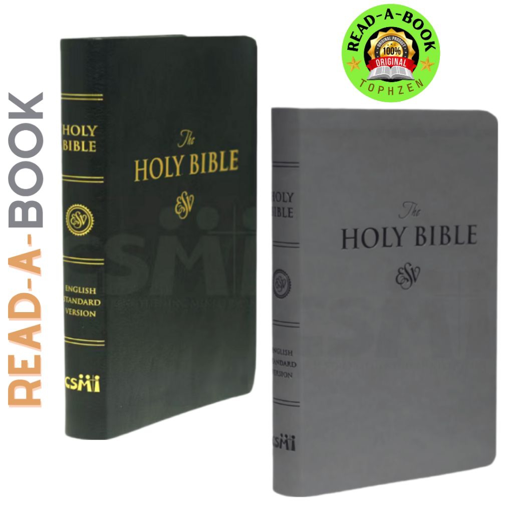 ESV Bible Large Print, Gold Gilded Edge, Black/Blue/Brown, PU Leather ...