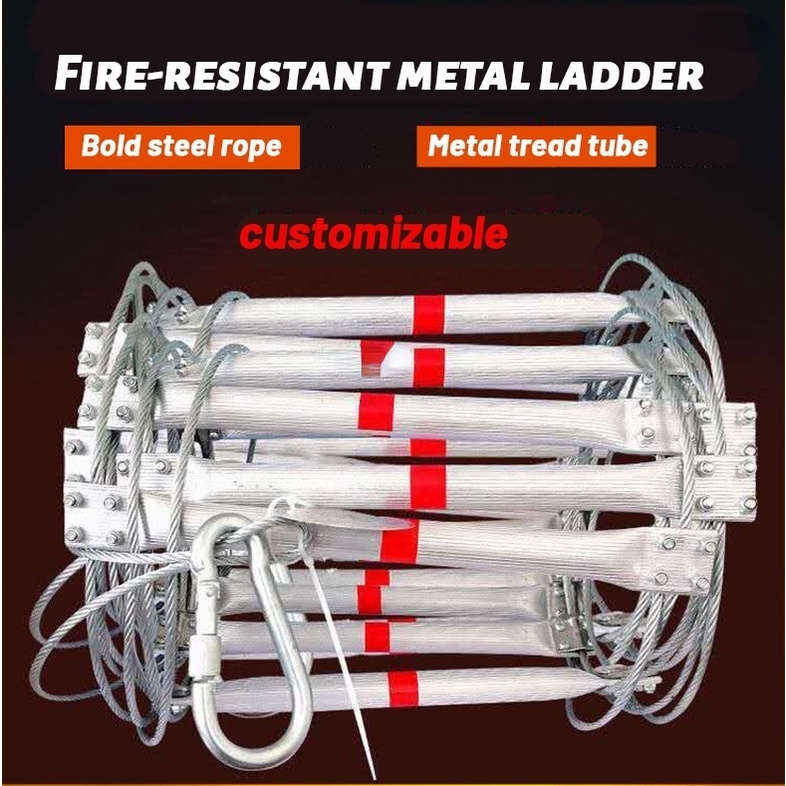 Fire Escape Ladder Fire Wire Rope Ladder Aerial Work Rescue Rescue ...
