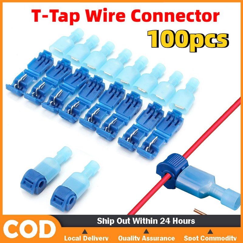 50Pcs(25set) Quick Splice Wire Terminals T-Tap Self-stripping Connector ...