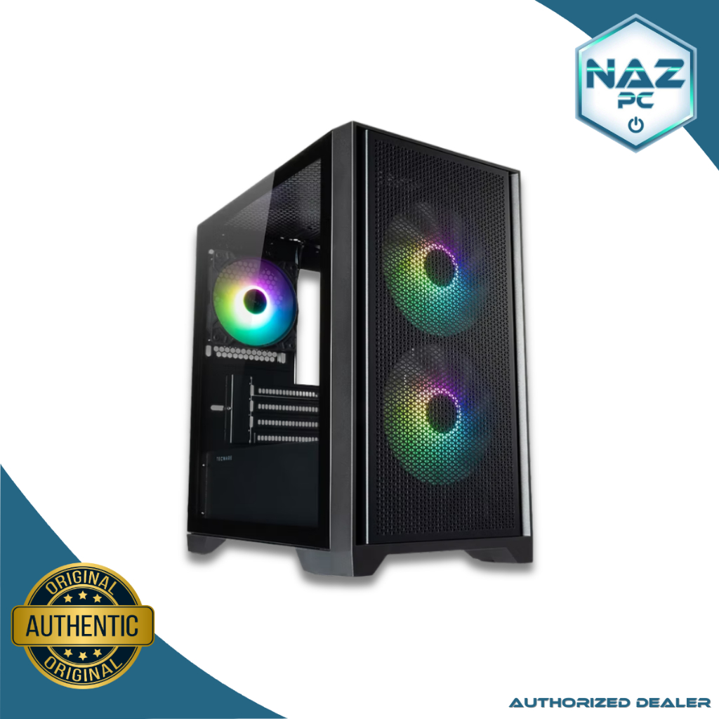 Tecware Neo M2 Omni TG Black MATX Case w/ 3X ARGB Fans | Shopee Philippines