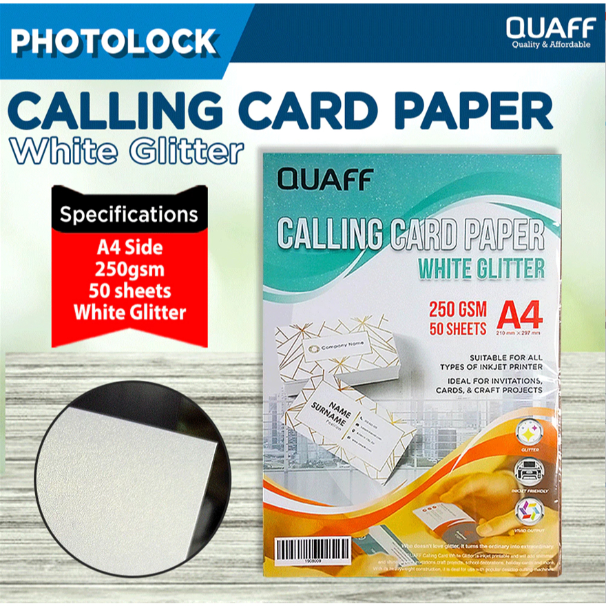 50sheets Quaff Double Sided Glitter Cardstock Board Paper A4 Size ...