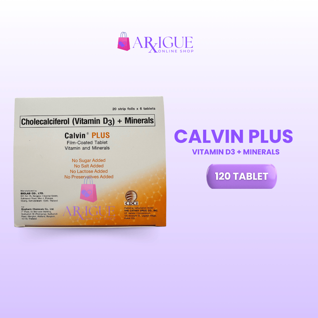 Calvin Plus with Vit D and Minerals Food Supplement 1 box /120 tablets ...