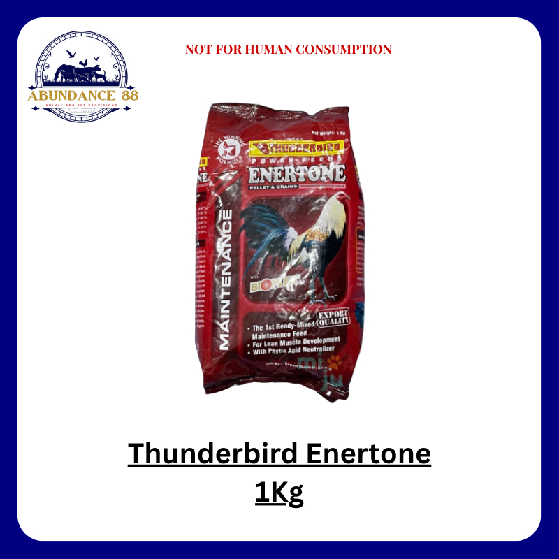THUNDERBIRD ENERTONE 1KG - (FOR GAMEFOWL 5 MONTHS & UP) | Shopee ...