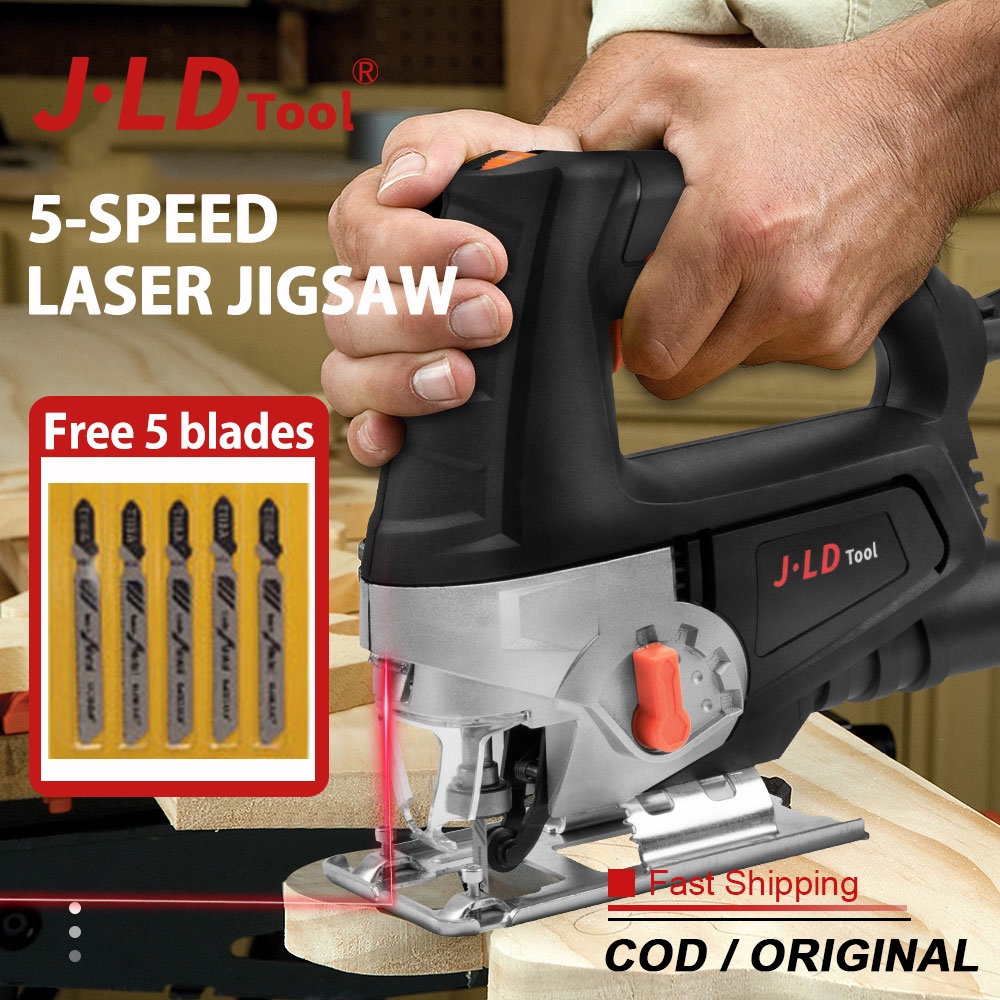 JLD Electric Laser Jigsaw Variable 5-Speeds Bevel Cuts Straight/Curve ...