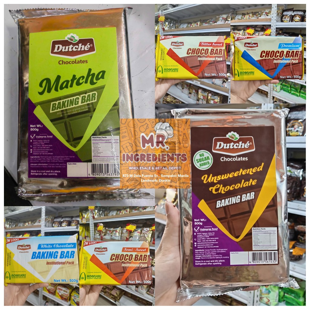 DUTCHE Chocolate Baking Bar 500g | Shopee Philippines