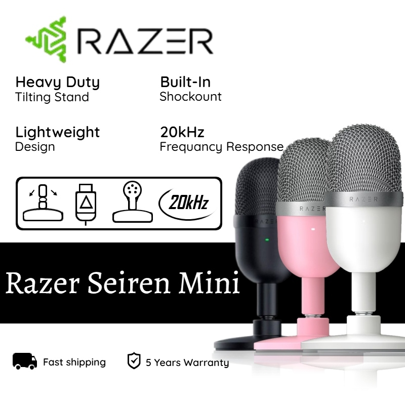 Razer Seiren Mini Black Mic Razer Microphone Razer Ultra-compact ...