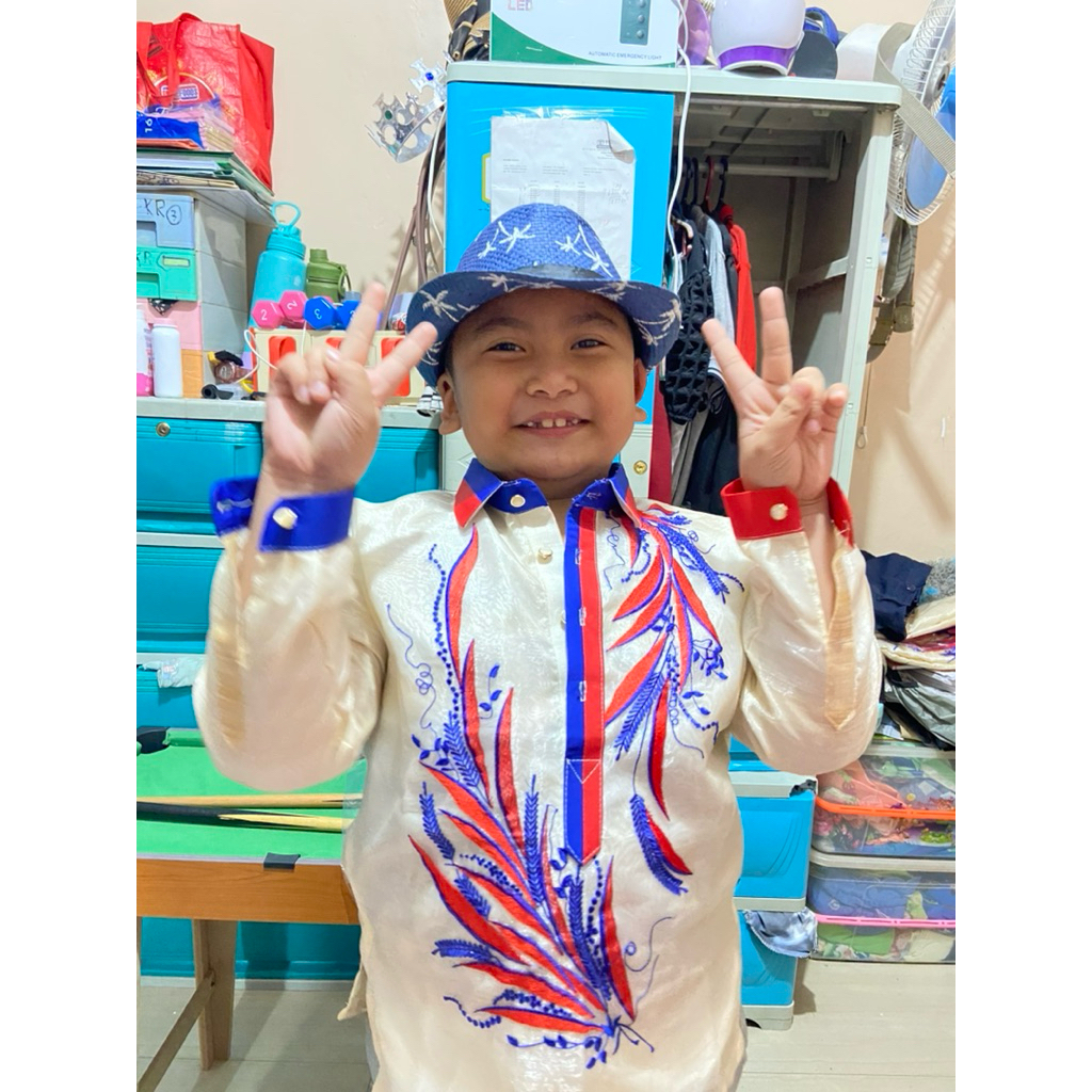 Modern Barong Tagalog KIDS FLAG INSPIRED DESIGN | Shopee Philippines