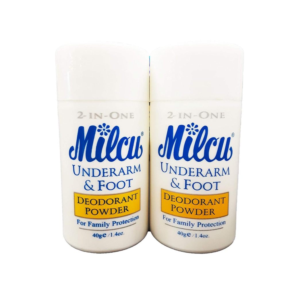 2pcs Milcu underarm & foot deodorant powder 40g DPL | Shopee Philippines