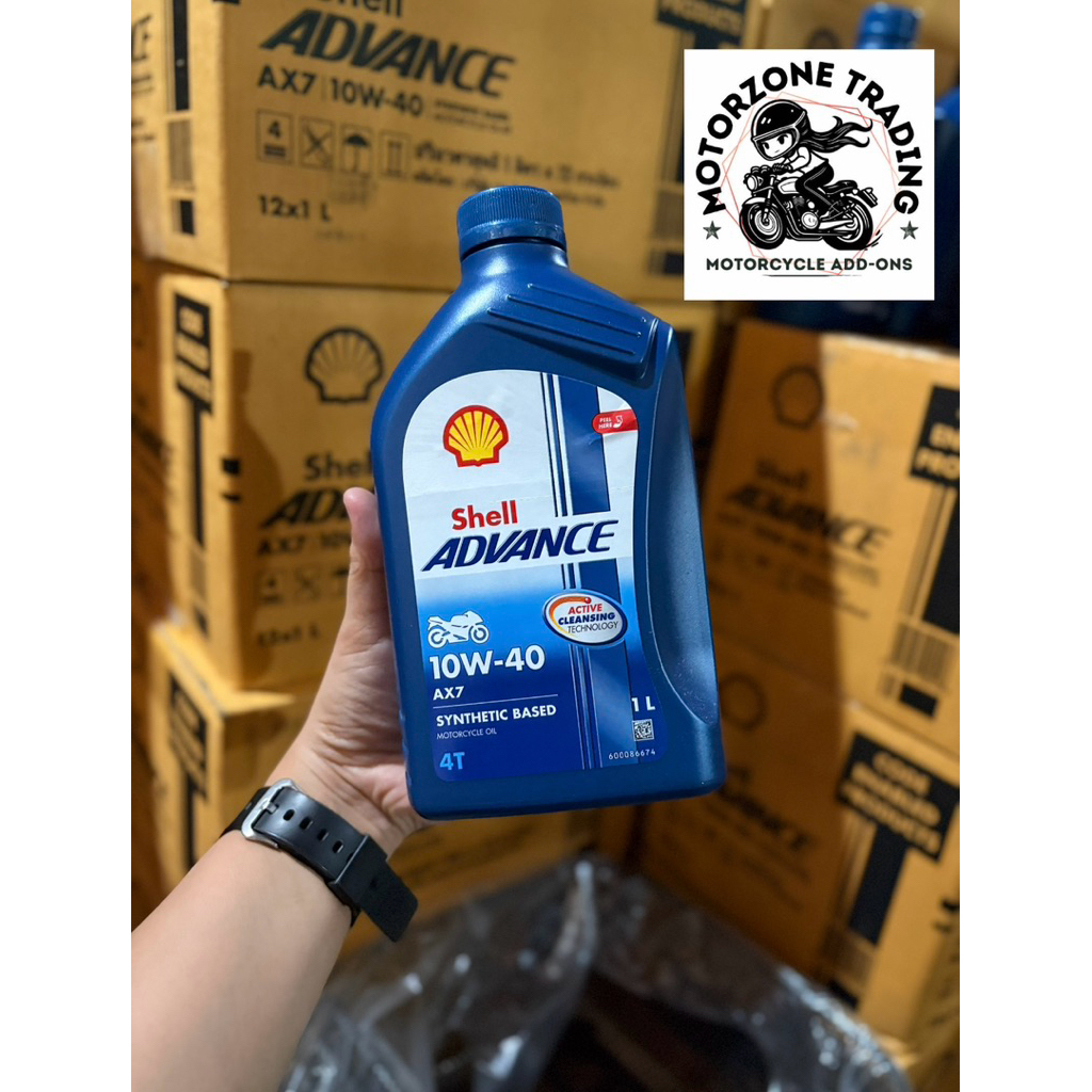 SHELL ADVANCE AX7 1L & 800ml 10w-40 -100% ORIGINAL | Shopee Philippines