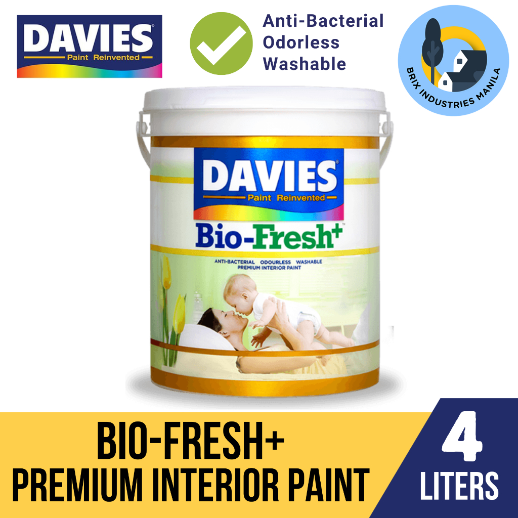 Davies Bio-Fresh Anti-Bacterial Odorless Water-Based Paint 4 Liters ...
