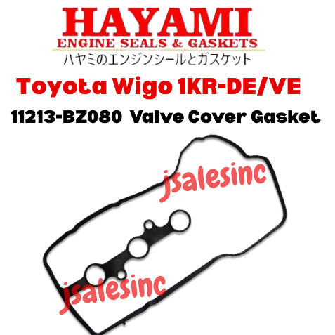 Toyota Wigo 1KRDE/VE HAYAMI Brand Valve Cover Gasket 11213-BZ080 ...