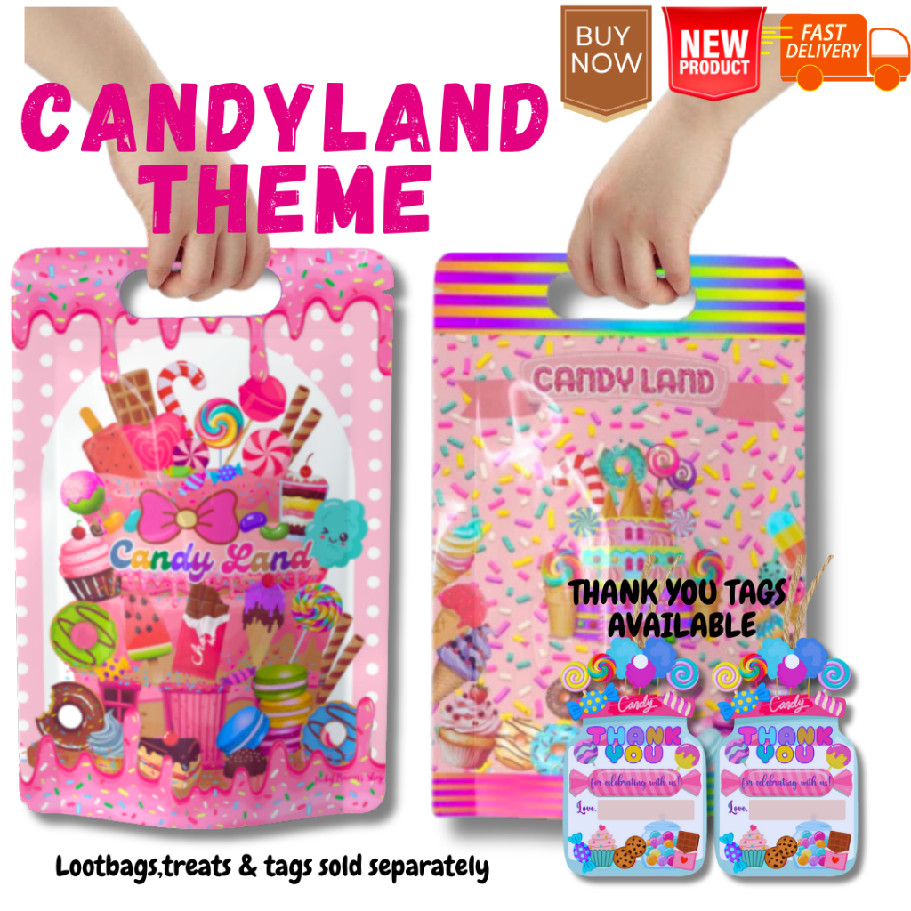 30pcs ziplock Stand up pouch birthday colorful candy theme bags ...