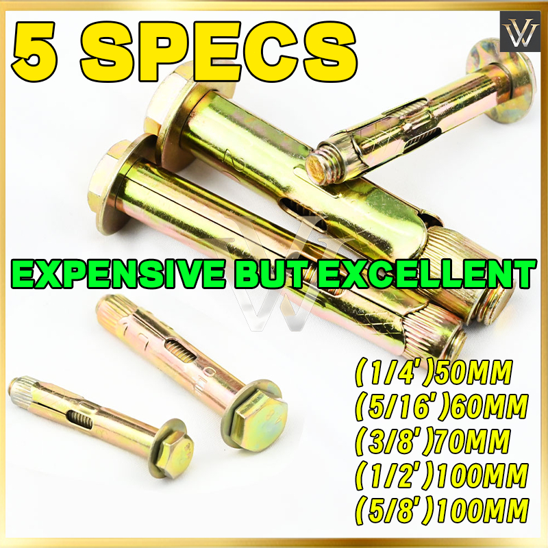 Expansion Bolt Steel External Hex Nut Expansion Screw Bolt Sleeve ...