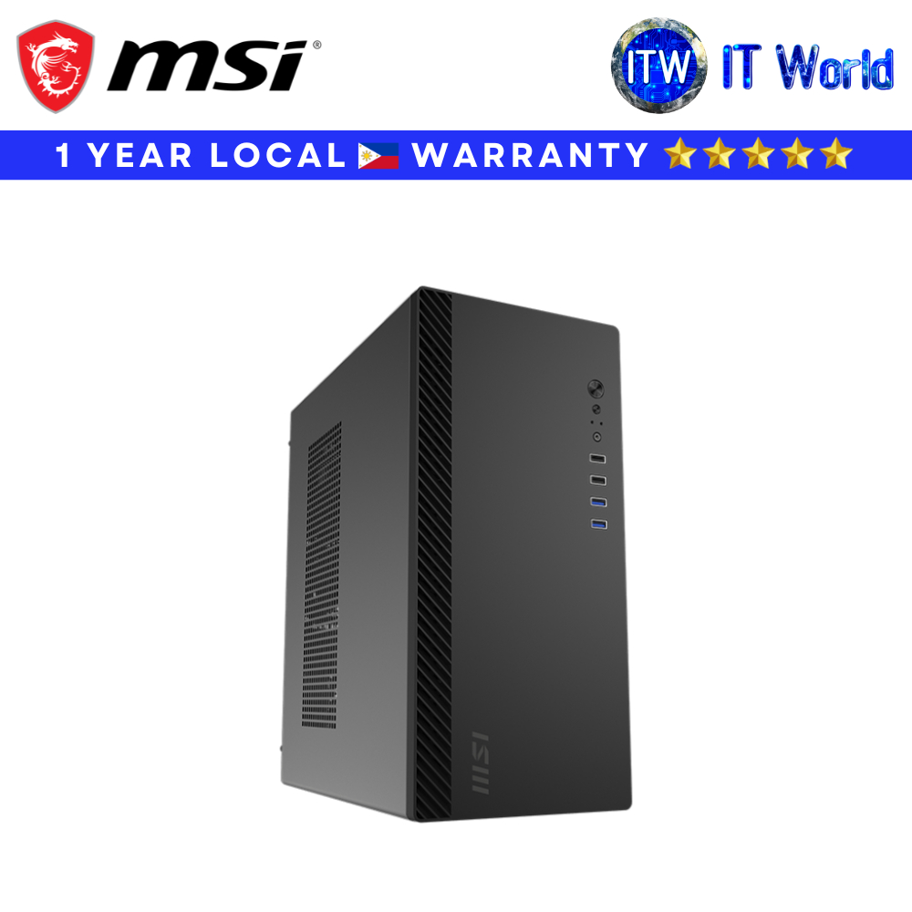 MSI Case Pro Shied M100P Micro-ATX / Compact Mid-Tower / Tool-Free Drive Bays / USB 3.2 Gen1 ...