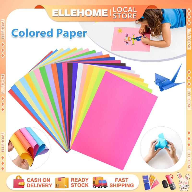 Colored Paper 100 Sheets 10 Assorted Colors Papers for DIY Arts Crafts ...