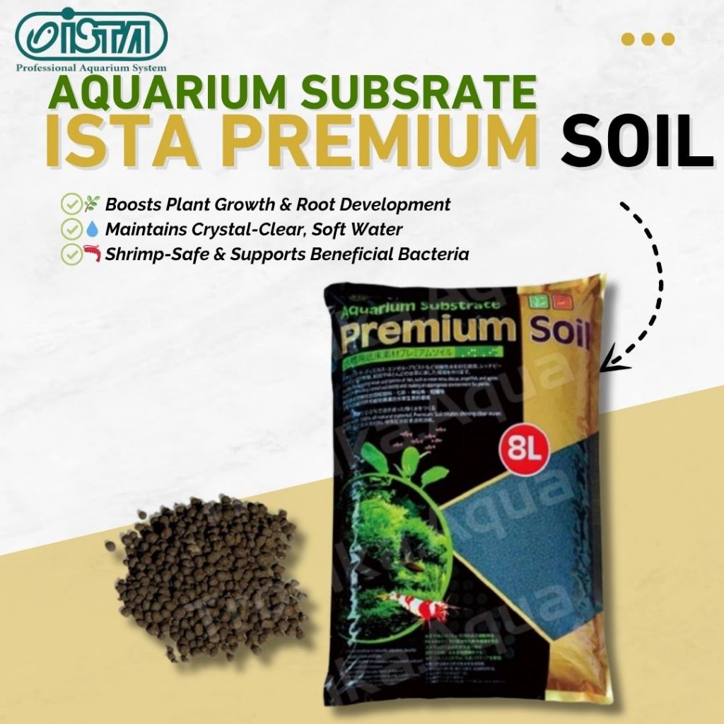ISTA PREMIUM AQUARIUM SOIL 8L – Planted Tank Substrate for Shrimp, Fish & Aquatic Plants ...