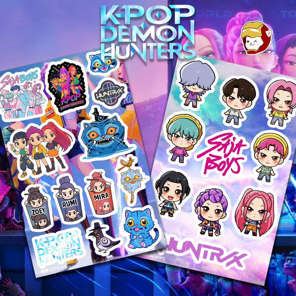 KPOP Demon Hunter | Huntrix | Saja Boys | Vinyl Stickers | Shopee ...
