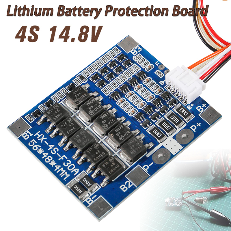 4S 12.8V LiFePO4 Battery Protection Board BMS Battery Charger Balancing ...