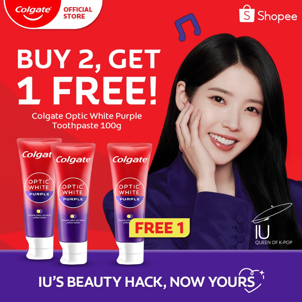 Colgate Optic White Whitening Toothpaste Purple, Color-Corrects Yellow ...