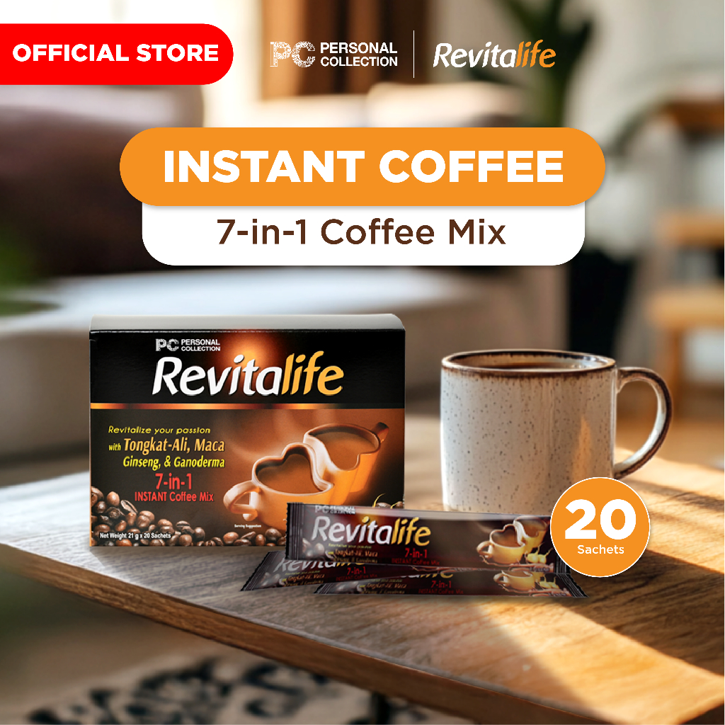 Revitalife Tongkat-Ali 7-in-1 Instant Coffee Mix 21g x 20 stick sachet ...