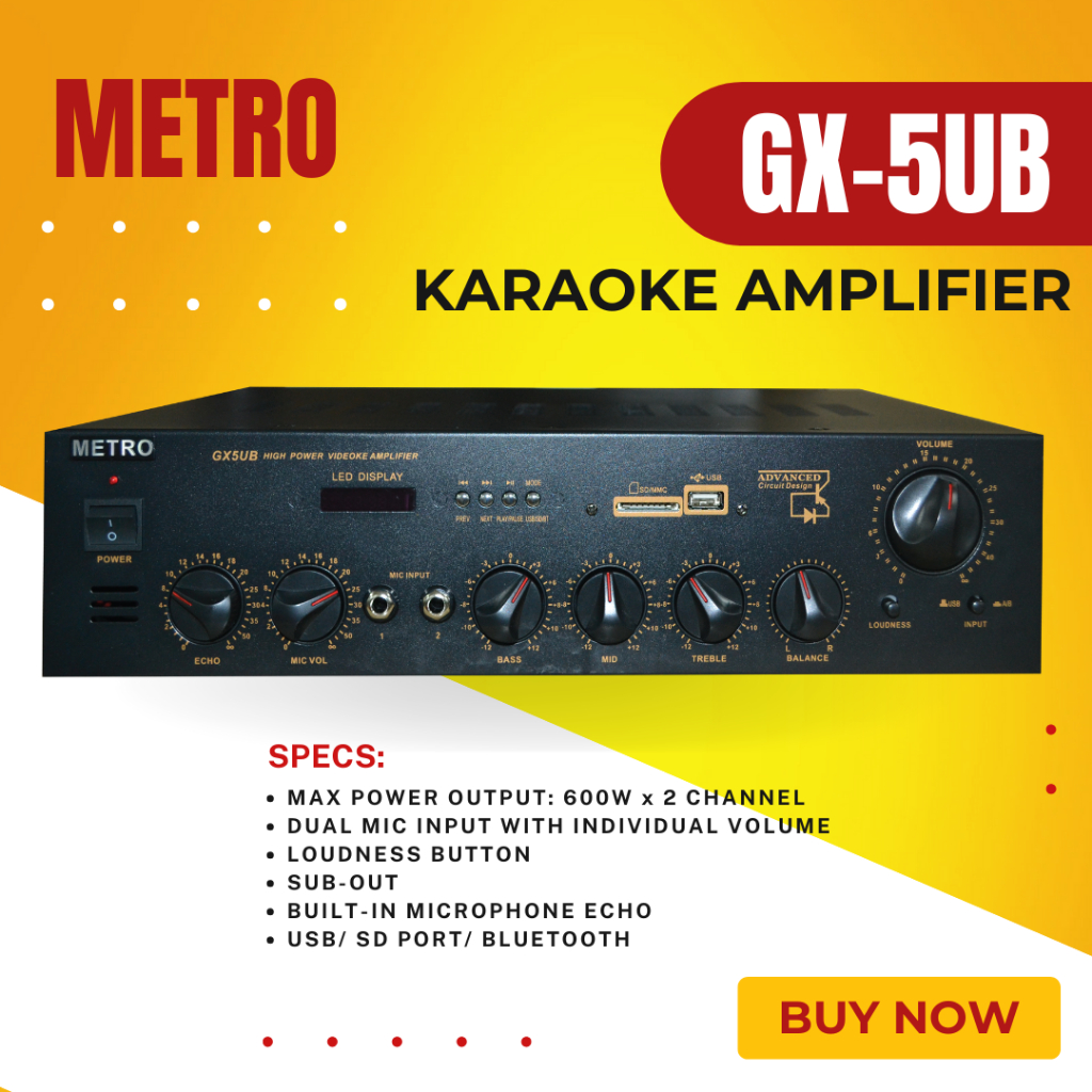 METRO AMPLIFIER GX-5UB | Shopee Philippines