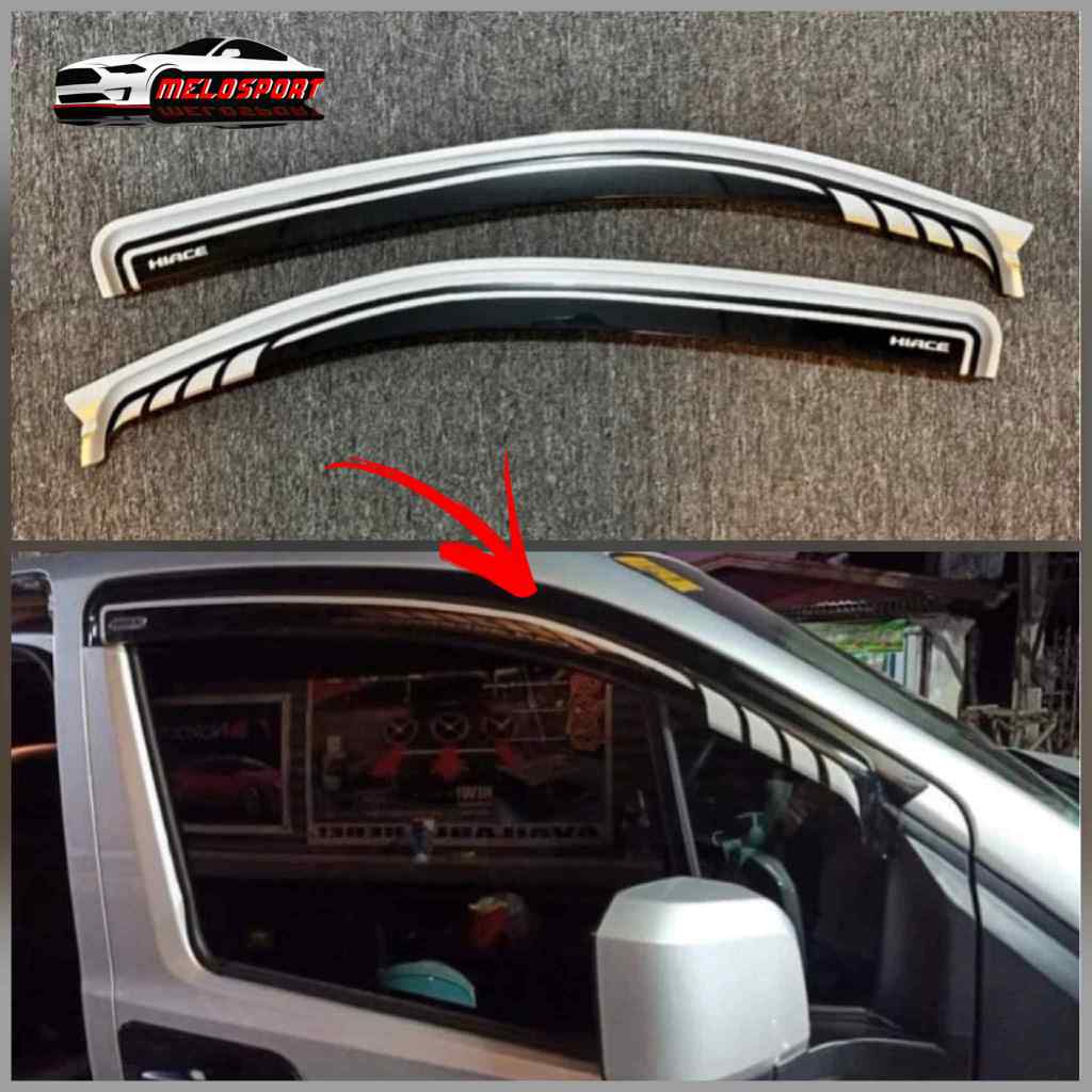 Toyota Hiace Commuter Deluxe Rain Visor Two Tone Blacknet 2019 2020 ...