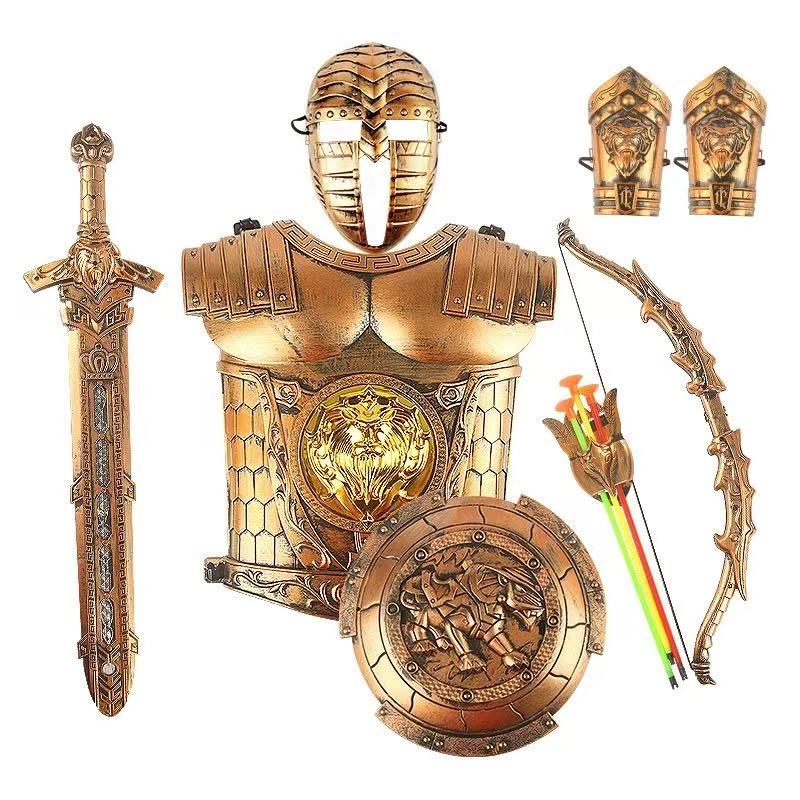 Ancient Roman Warriors Armor Shield Children's Sword Weapon Halloween cosplay Costume Props ...