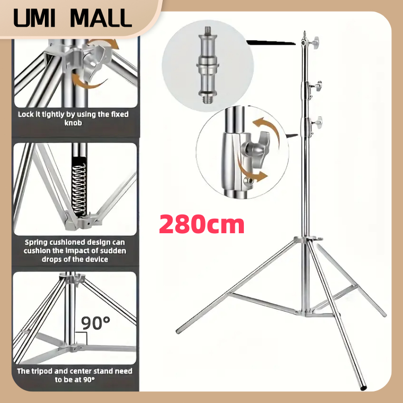 Light Stand Tripod Photographic Monolight Heavy Duty Stainless Steel ...
