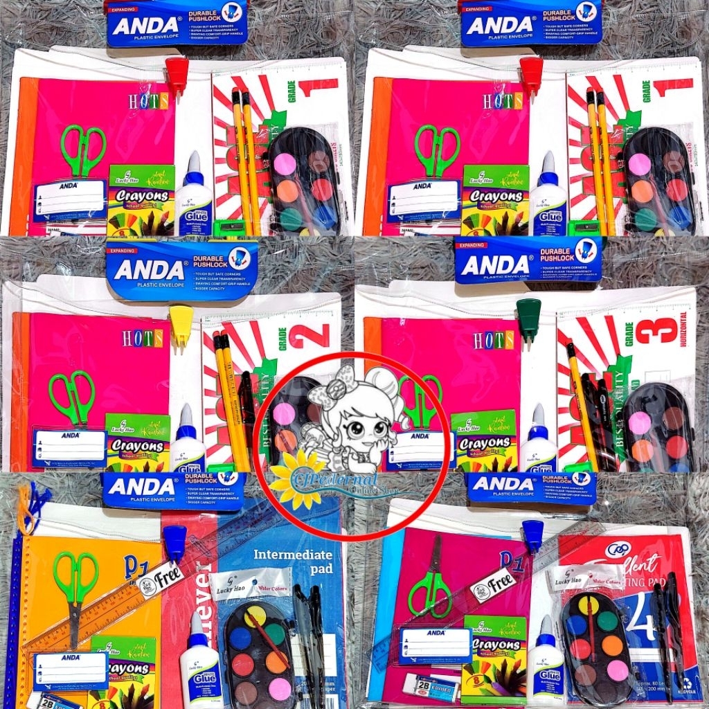 kinder to Grade 1 2 3 4 5 6 bundle pack school supplies back to school ...