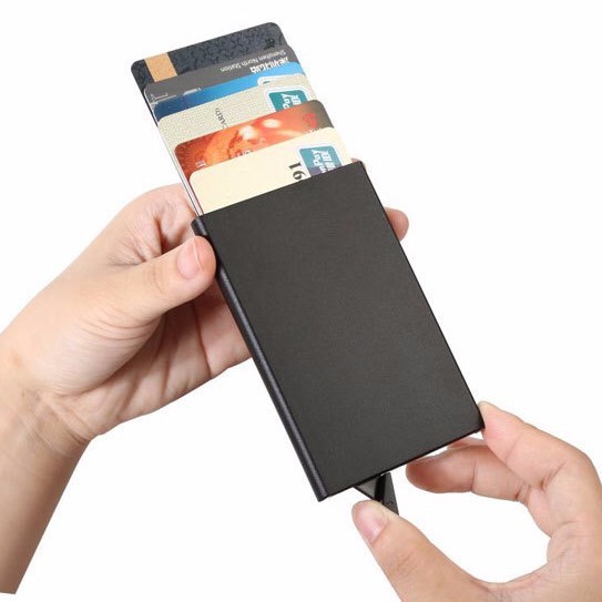 cocosale RFID blockling slim wallet card ejector minimalist protector ...