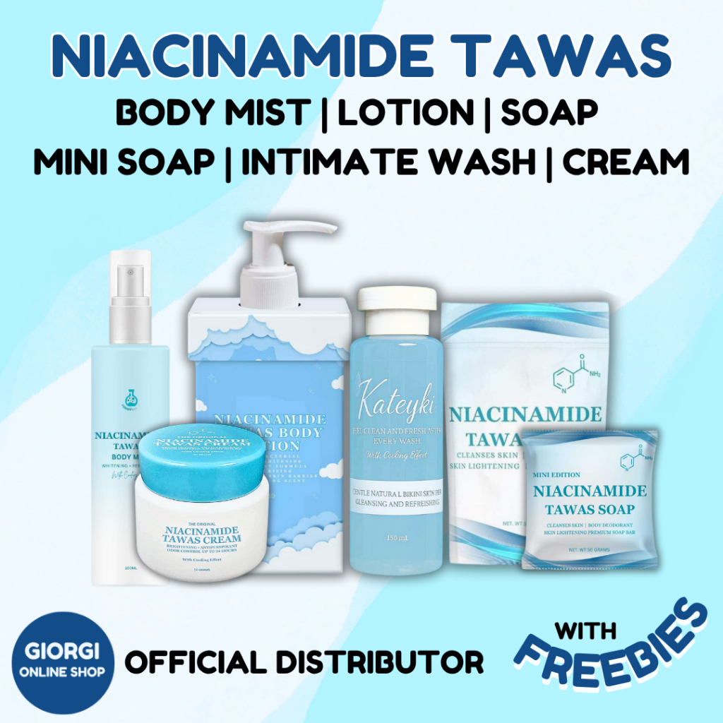 NIACINAMIDE TAWAS SOAP BUNDLE | Deo mist Spray | Lotion | Soap | Mini | Shopee Philippines