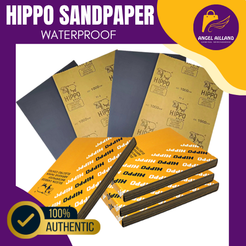 HIPPO Waterproof Sandpaper – Genuine Silicon Carbide Wet/Dry Sheets ...