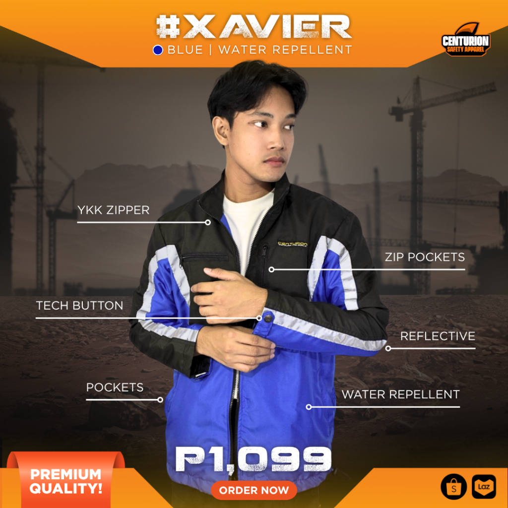 XAVIER SAFETY JACKET (Jacket with Reflective, Water Repellent) | Shopee ...