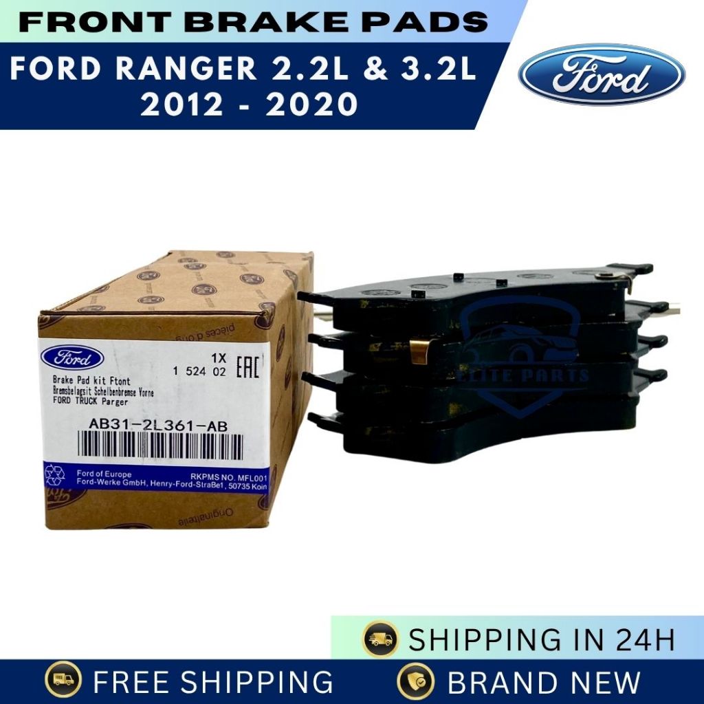FRONT Brake Pads for Ford Ranger 2.2L & 3.2L 2012-2020 - AB31-2L361 ...