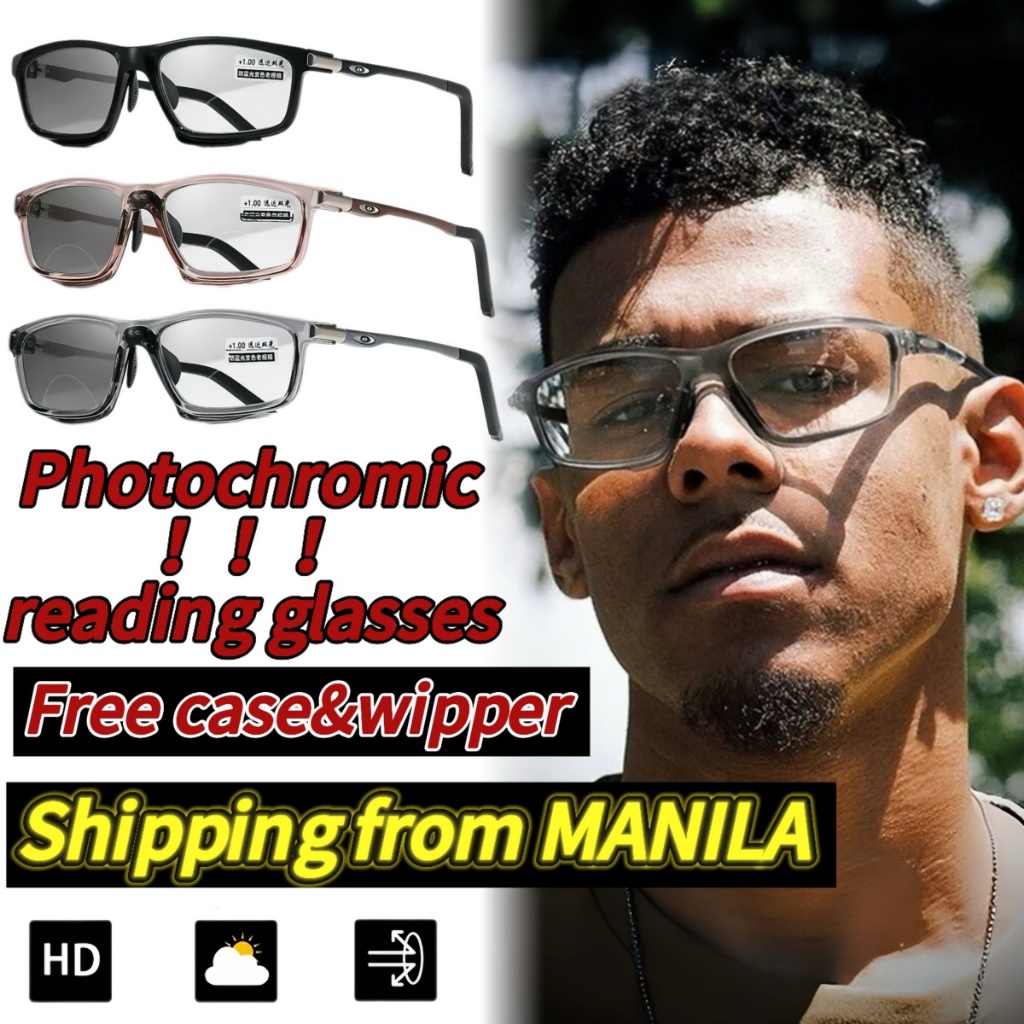 [free case&wipper]sport eyeglass photochromic reading glass high ...