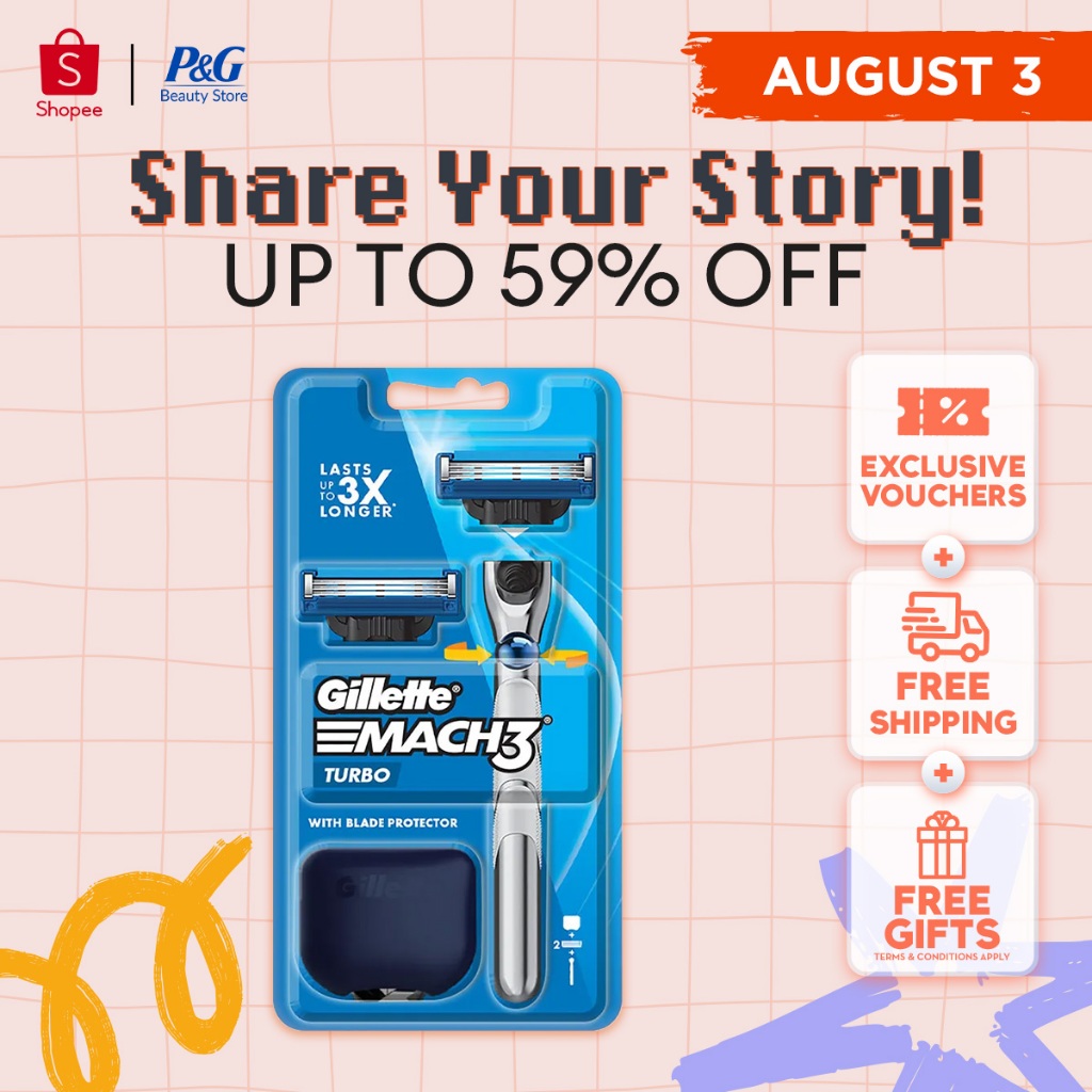 Gillette Mach3 Turbo Razor 3D-Motion 2up | Shopee Philippines
