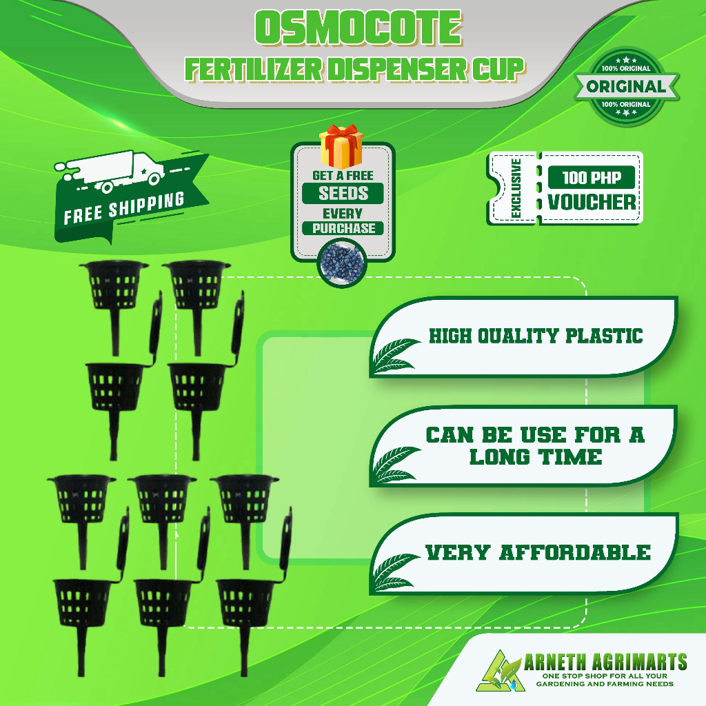 ARNETH OSMOCOTE AND FERTILIZERS DISPENSER FERTILIZER CUP MINI 3cm x 6cm ...
