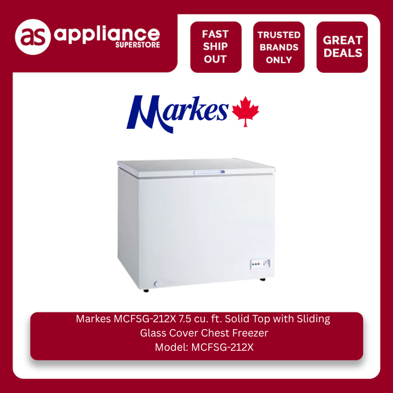 Markes MCFSG-212X 7.5 cu. ft. Solid Top with Sliding Glass Cover Chest ...