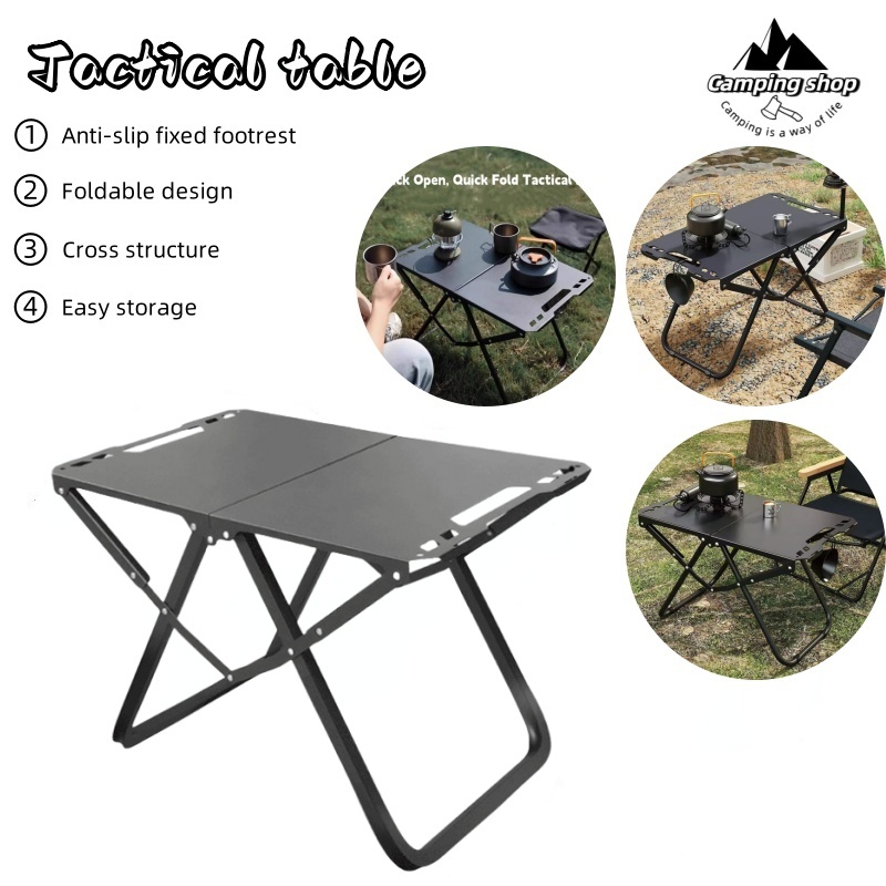 IGT Tactical Portable Lightweight Folding Table Camping Table Quickly ...