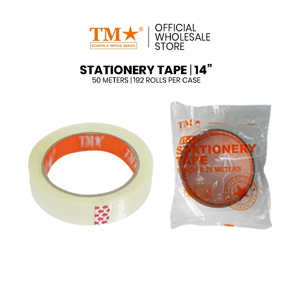 TM | 192 rolls Stationery Tape 1 inch x 100 meters (ST-100) | Shopee ...